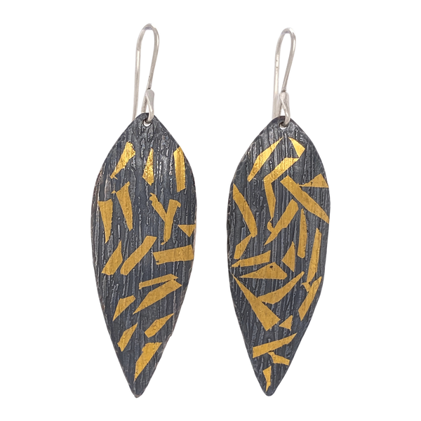 Keum-Boo Collection: ELONGATED SILK POD - Heart Hand and Fire